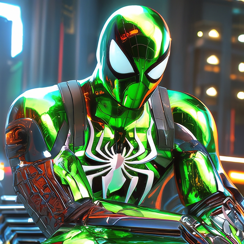 "Spider-man rocker" — image created in Shedevrum