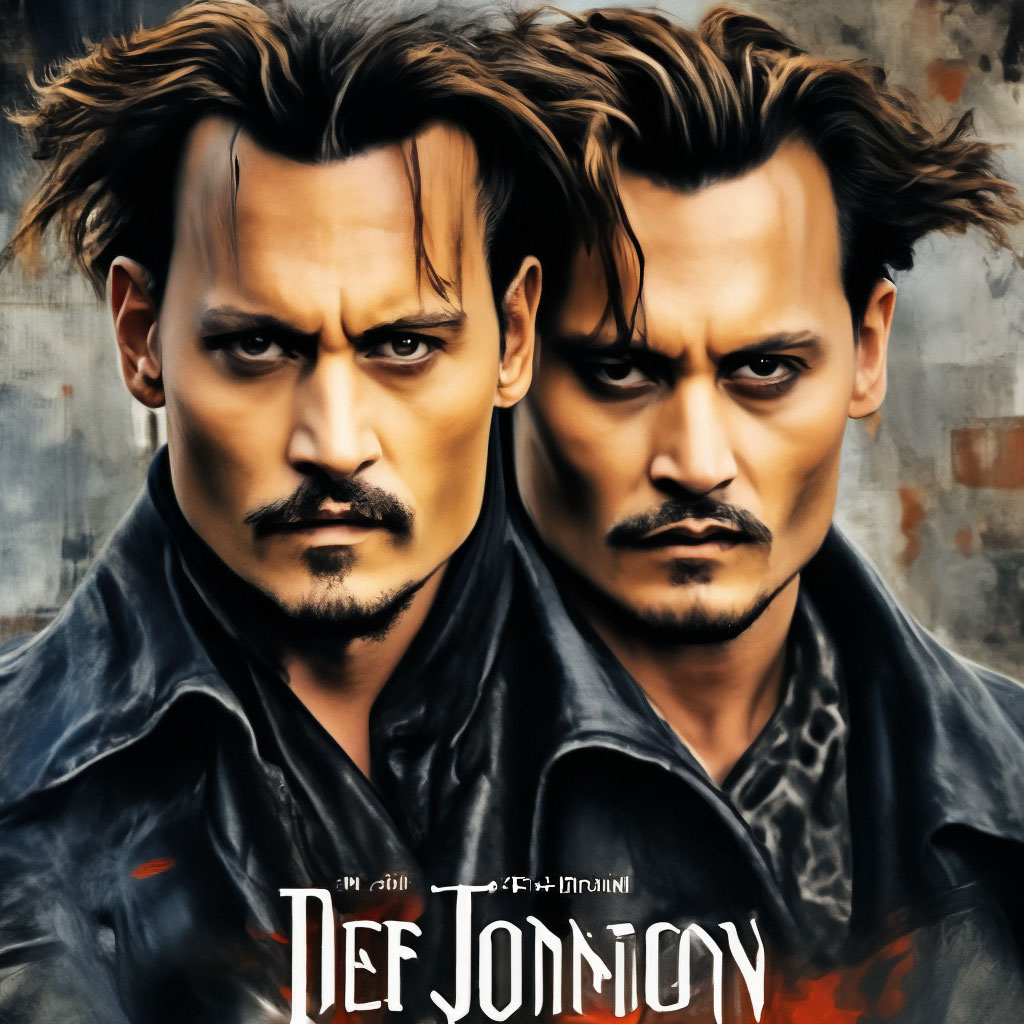 "Johnny&Dep is written large on the poster, Johnny&Dep" — image created ...