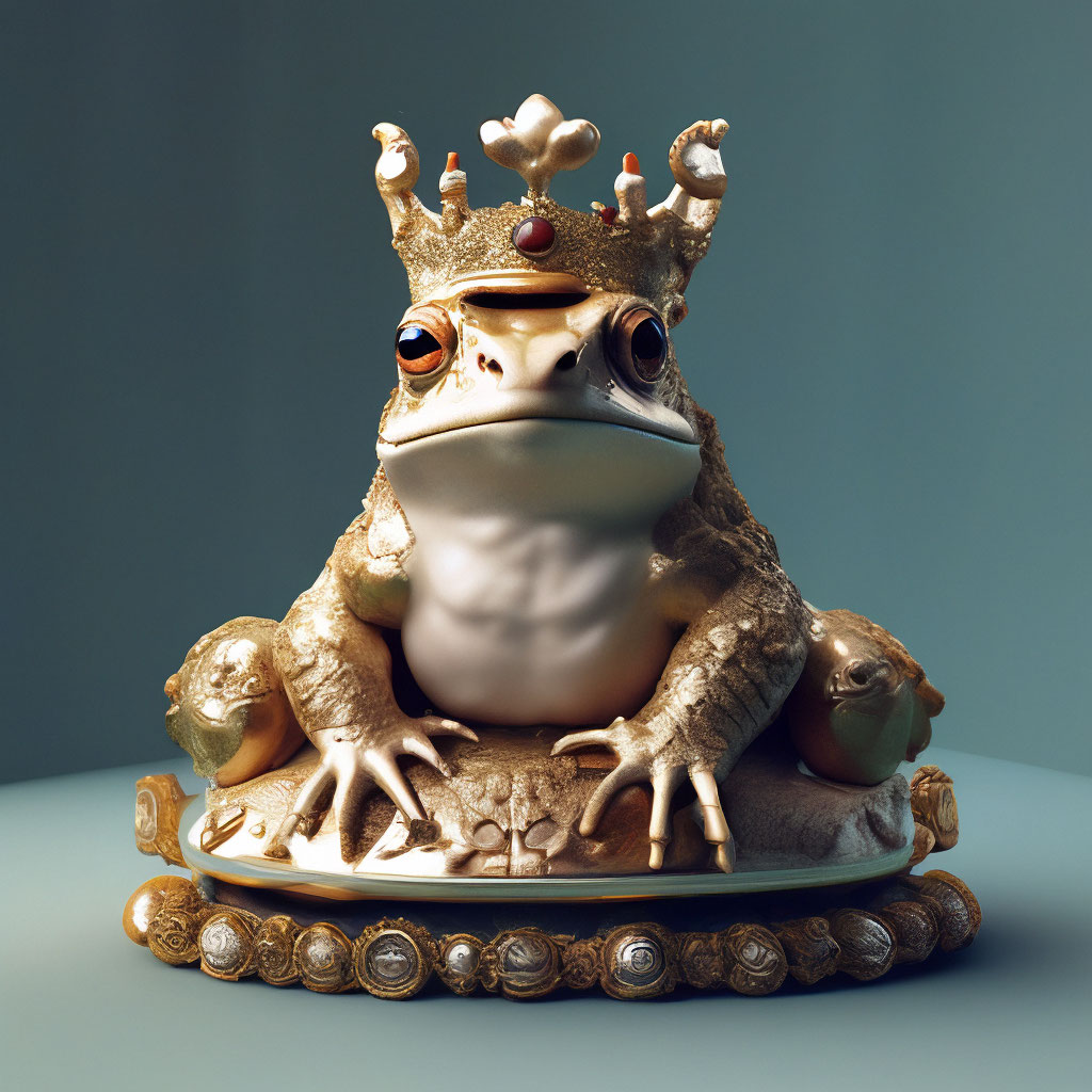 "Integration of the crown into the Toad, the toad in the crown sits on ...