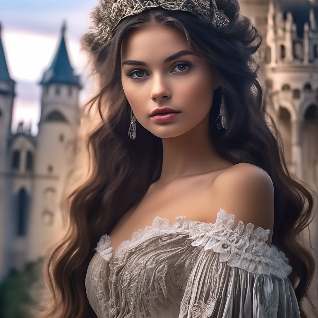 "Neurseti, very beautiful girl, brunette, chic, plump lips, fluffy ...