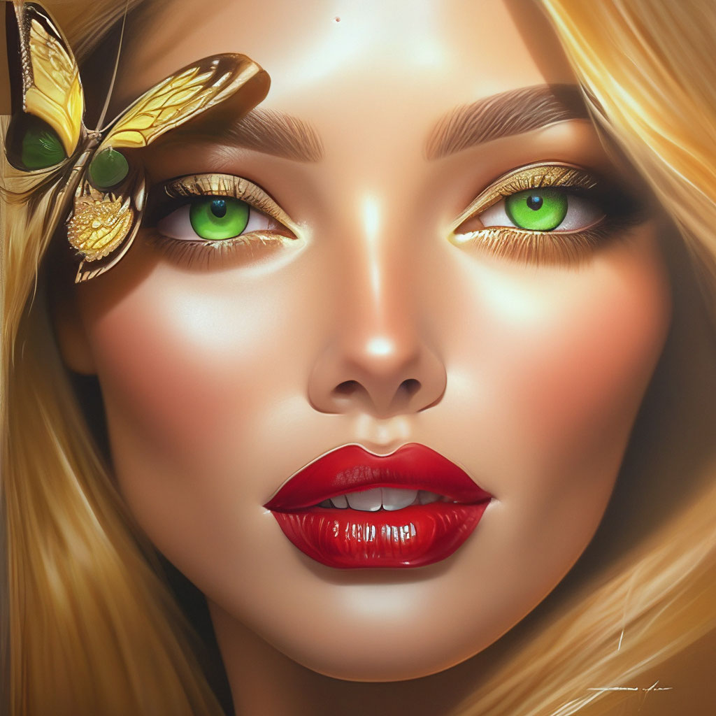 "Damma full face: blush golden shimmer , eyebrows golden shimmer ,lips ...