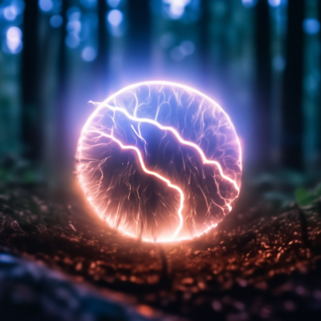 "Ball lightning,in nature, aesthetically pleasing, beautiful, realistic ...