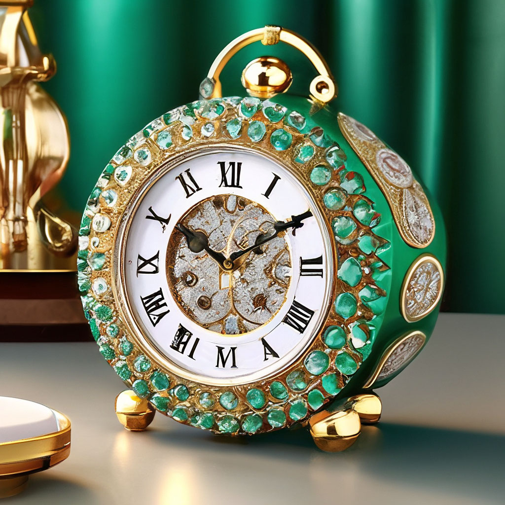 "The clock "the exact time is 11-45 p.m. " beautiful home desktop clock ...