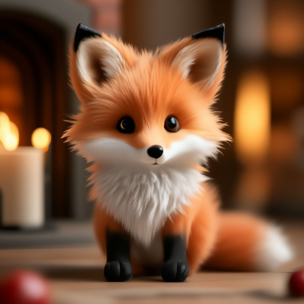 "What would you call it? a very fluffy little fox, against the ...