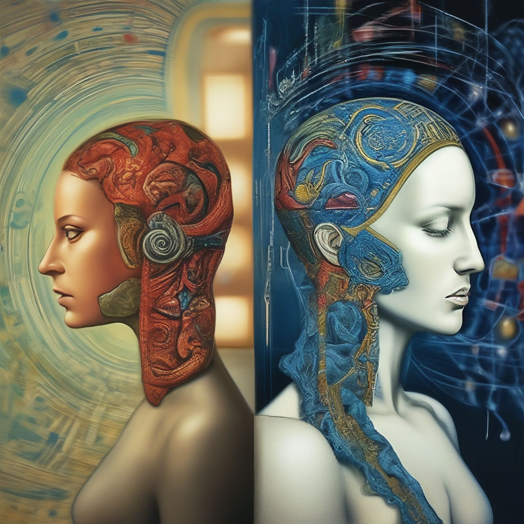 "Draw a dissociative identity disorder" — image created in Shedevrum
