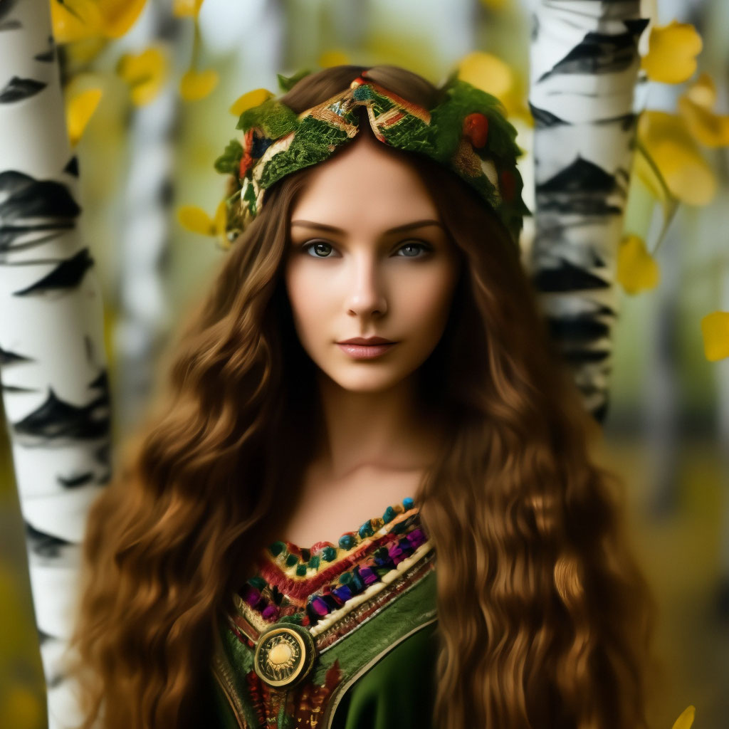 "Birch-bereginya" — image created in Shedevrum