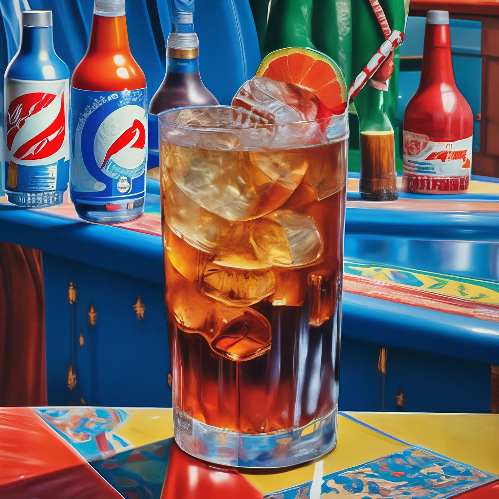 "Rum and pepsi cola" — image created in Shedevrum