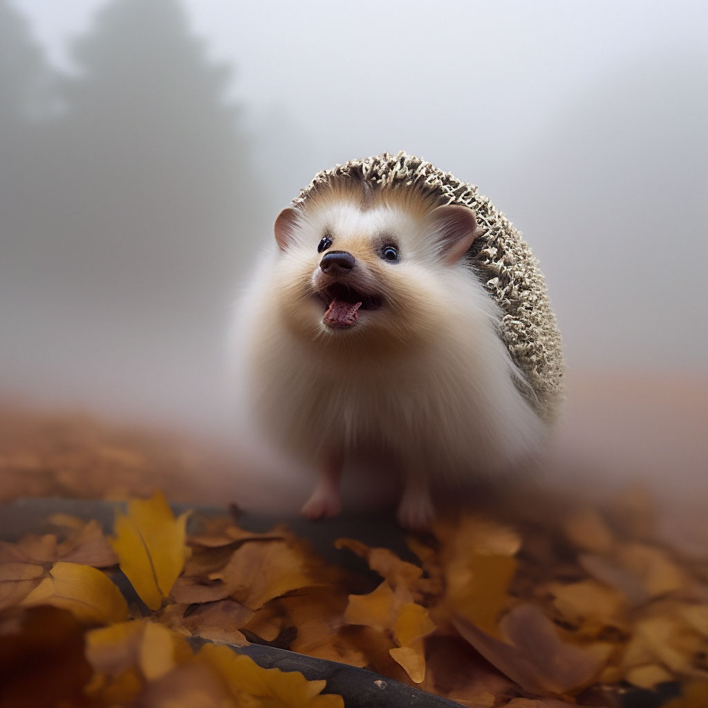 "A cute fluffy hedgehog in a thick fog shouts: "Horse!"" — image ...