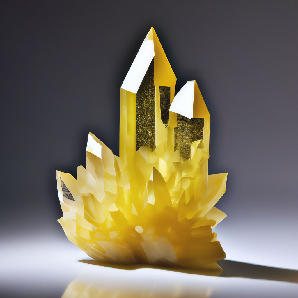 "Yellow crystal🟡" — image created in Shedevrum