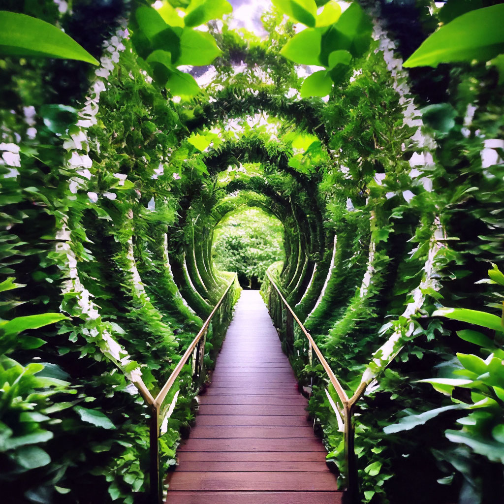 "Photography high quality realism entrance to the maze of green plants ...