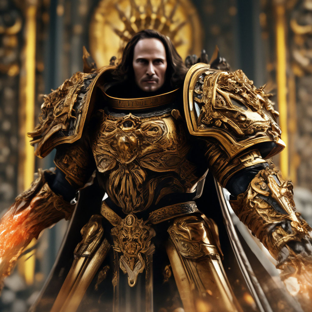 "The Emperor of Mankind," — image created in Shedevrum