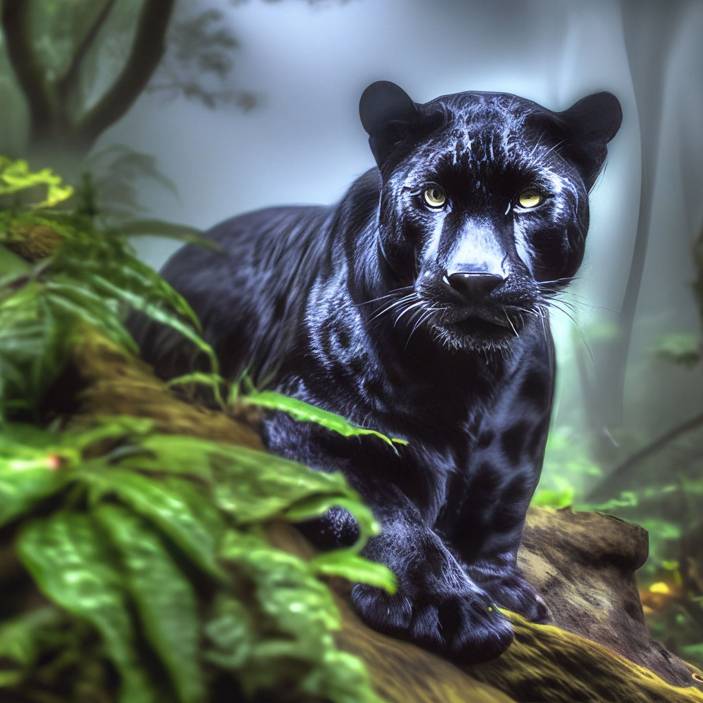 "Les Cabinotiers Mysterious Animals Black Leopard, hdr" — image created ...