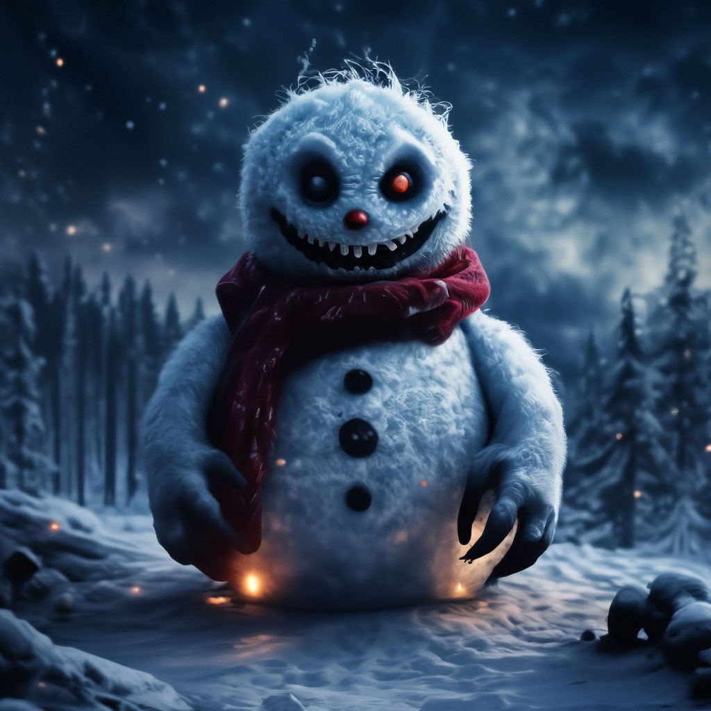 "Monster snowman , horror fantasy, mysticism , milky way + cosmos ...