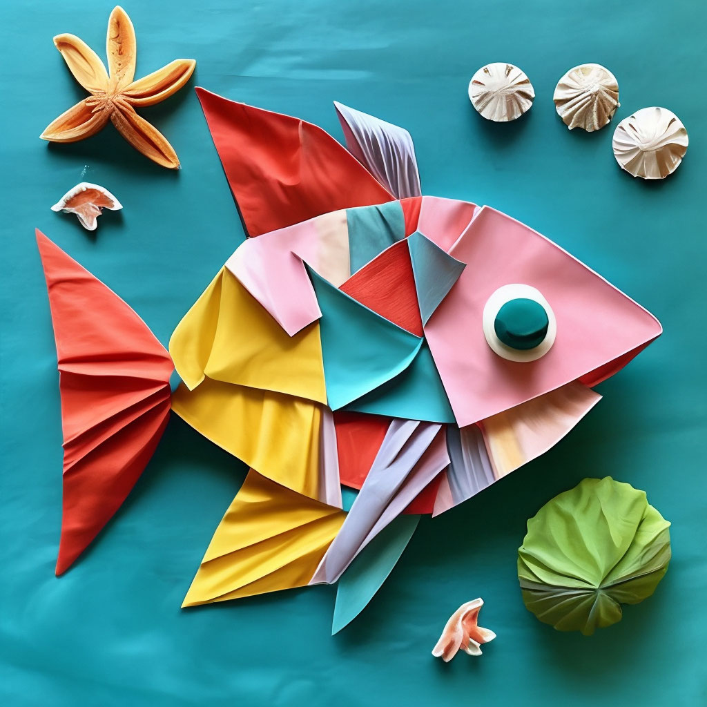 "Origami, paper, funny flat primitive HOMEMADE application made of ...