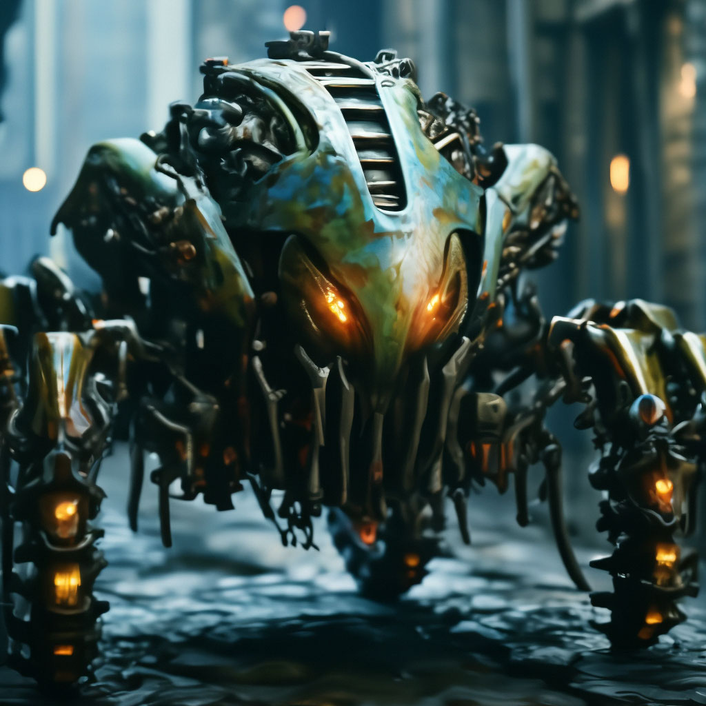 "A vicious and disgusting monster. a multi-wheeled biomechanical ...