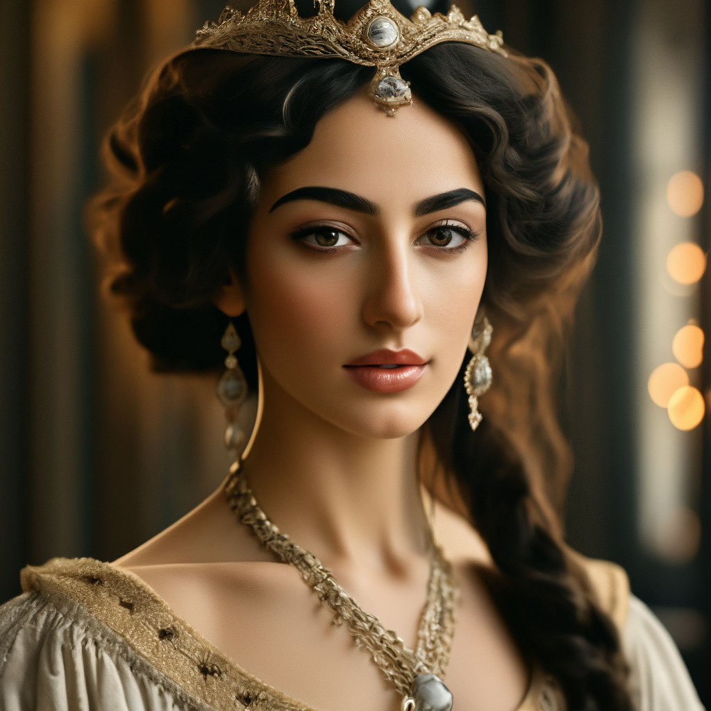 "Georgian Princess.Fashion of the 1800s.Photorealism.Hyperdetalization ...