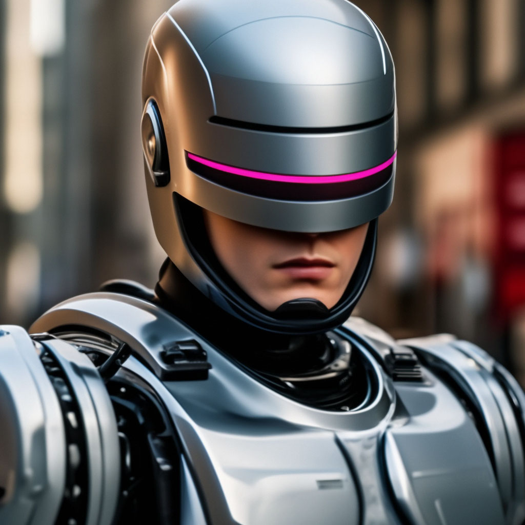 "RoboCop from the movie Robocop, aesthetically pleasing, beautiful ...