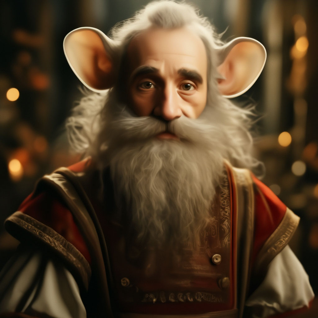 "The mouse-bearded grandfather" — image created in Shedevrum