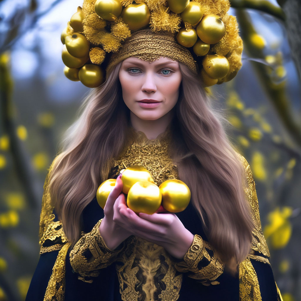 "Scandinavian Germanic mythology, Idunn, beauty, goddess of spring and ...