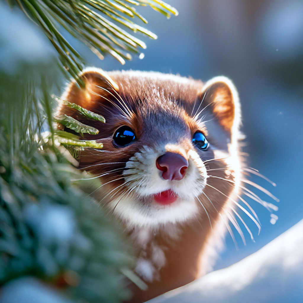 "A charming, pop-eyed, slyly and maliciously smiling mink peeks out ...
