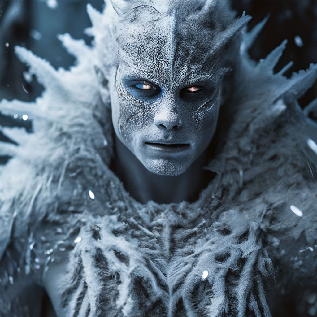 "Creep symbiosis of frost and man, gloomy, horror, tin, fear ...