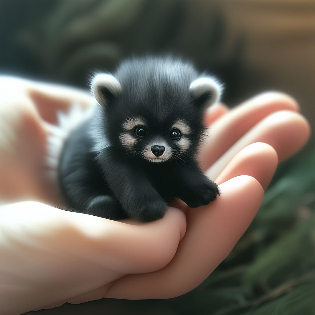 "The tiniest and cutest furry creature is sitting on the palm of your ...