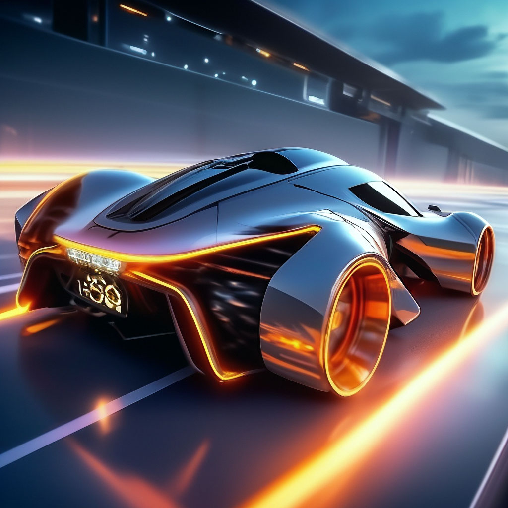 "Gas turbine monster, flash car, hyper car, piercing space" — image ...