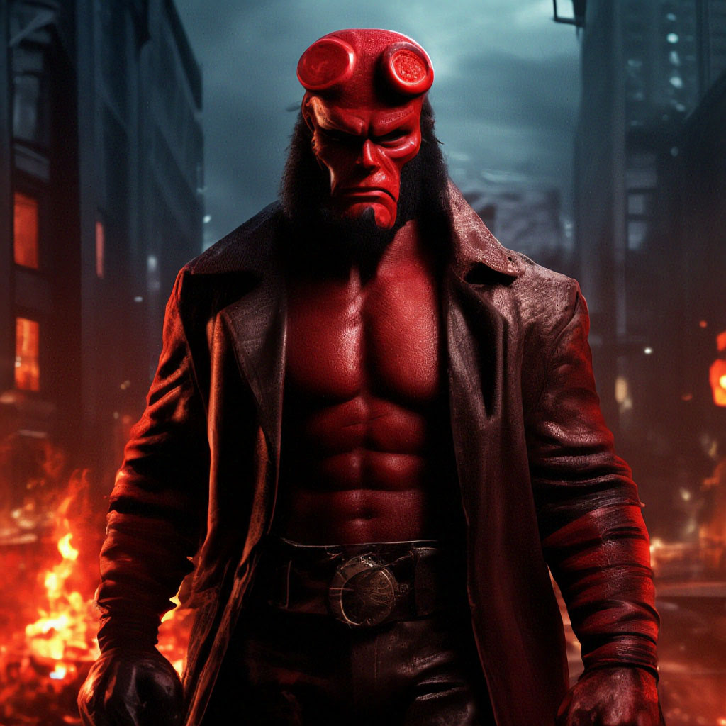 "Hellboy" — image created in Shedevrum