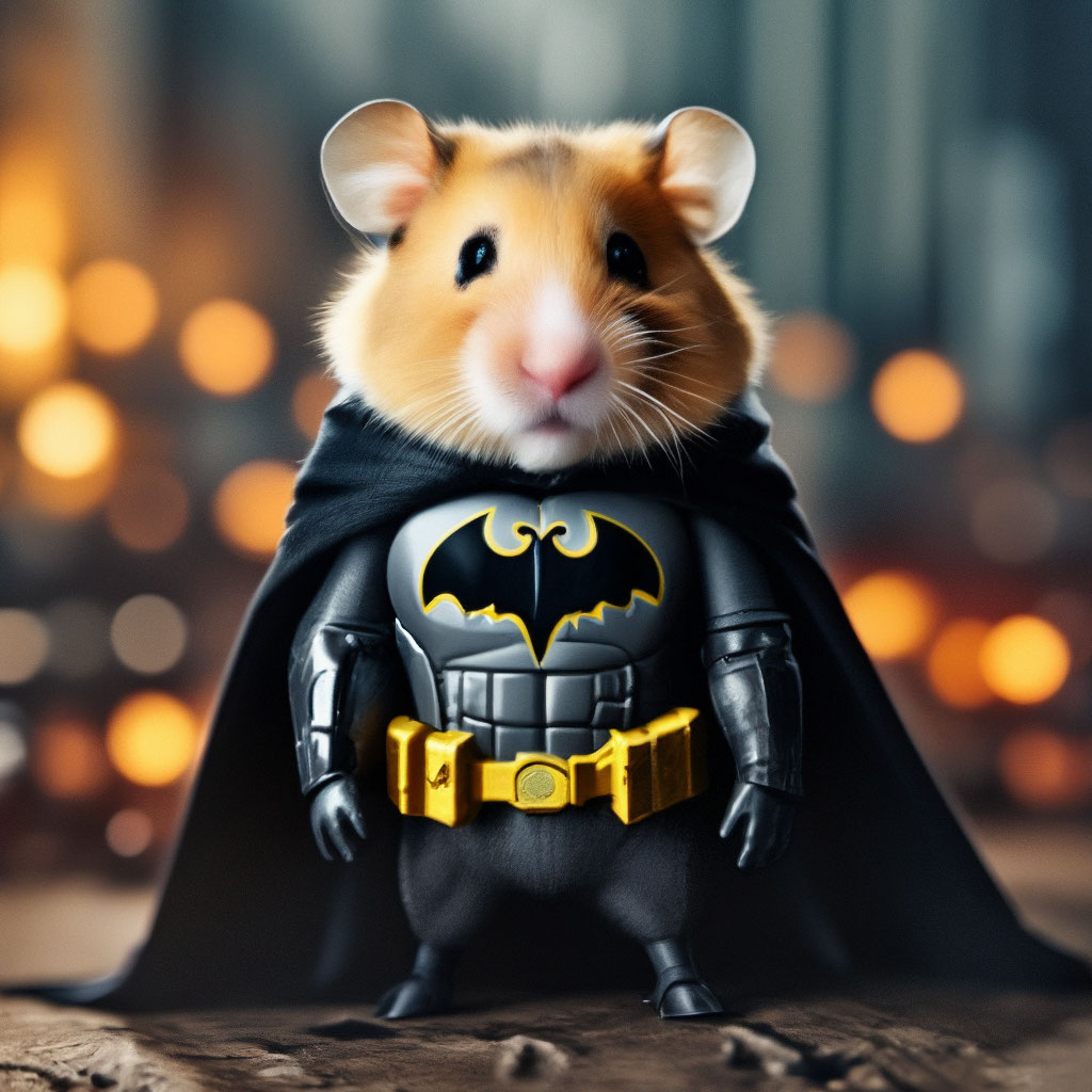 "Batman The Hamster" — image created in Shedevrum