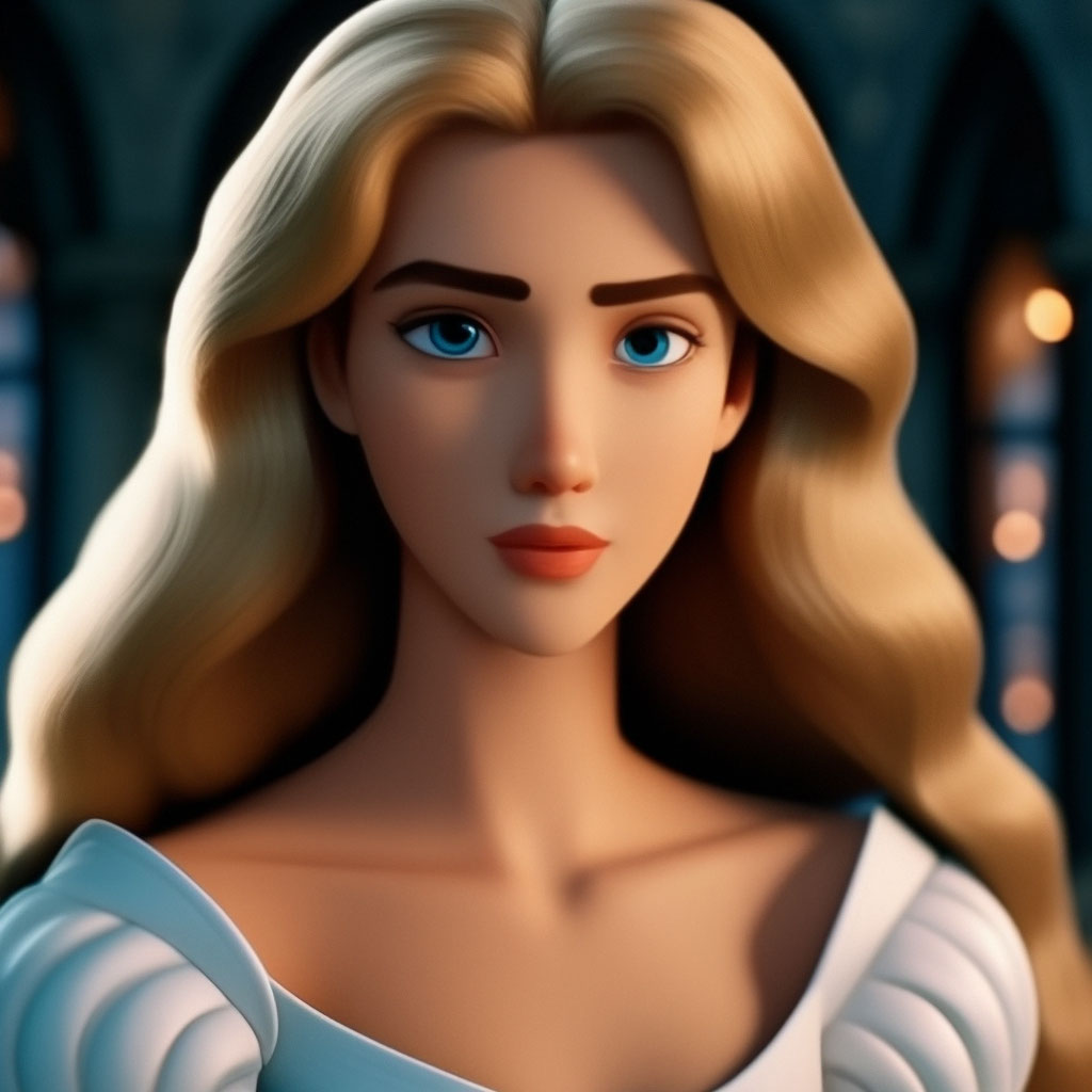 "The Swan Princess Odette in the style of the cartoon The Swan Princess ...