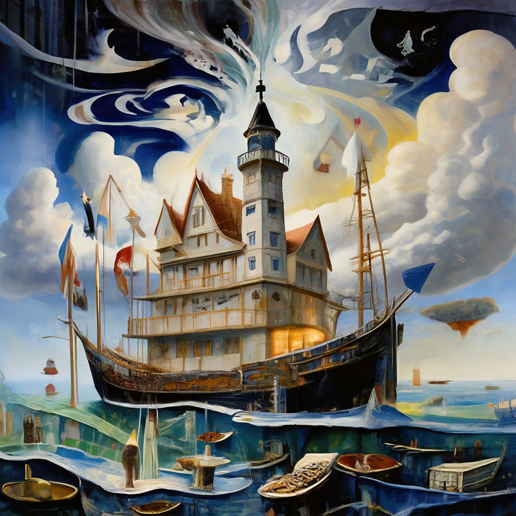 "Tales of the Brothers Grimm/LIGHTHOUSE/neural surreal symbolism/SKY ...