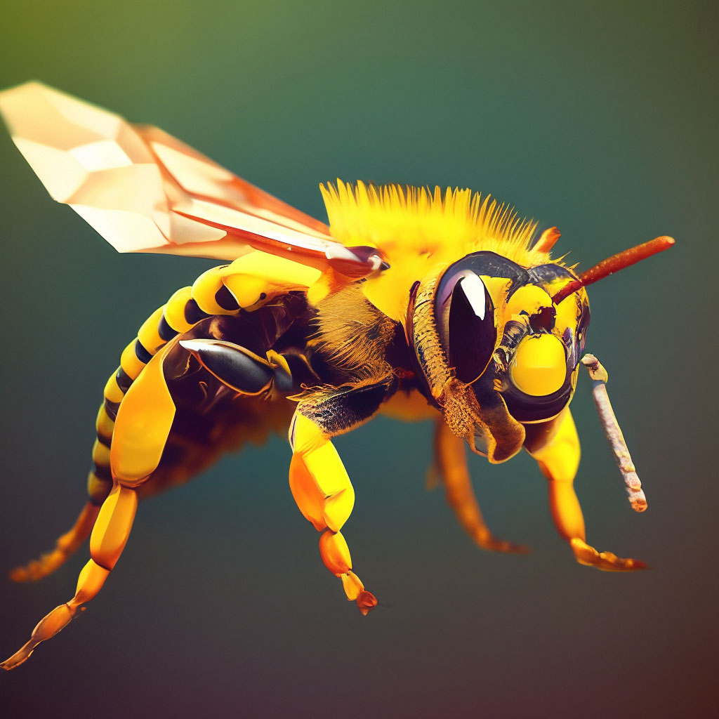 ""Bee Bite me" — Kopatych" — image created in Shedevrum