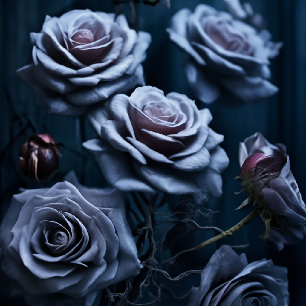 "Dark botanical style, dark flowers ikebana, Gothic flowers" — image ...
