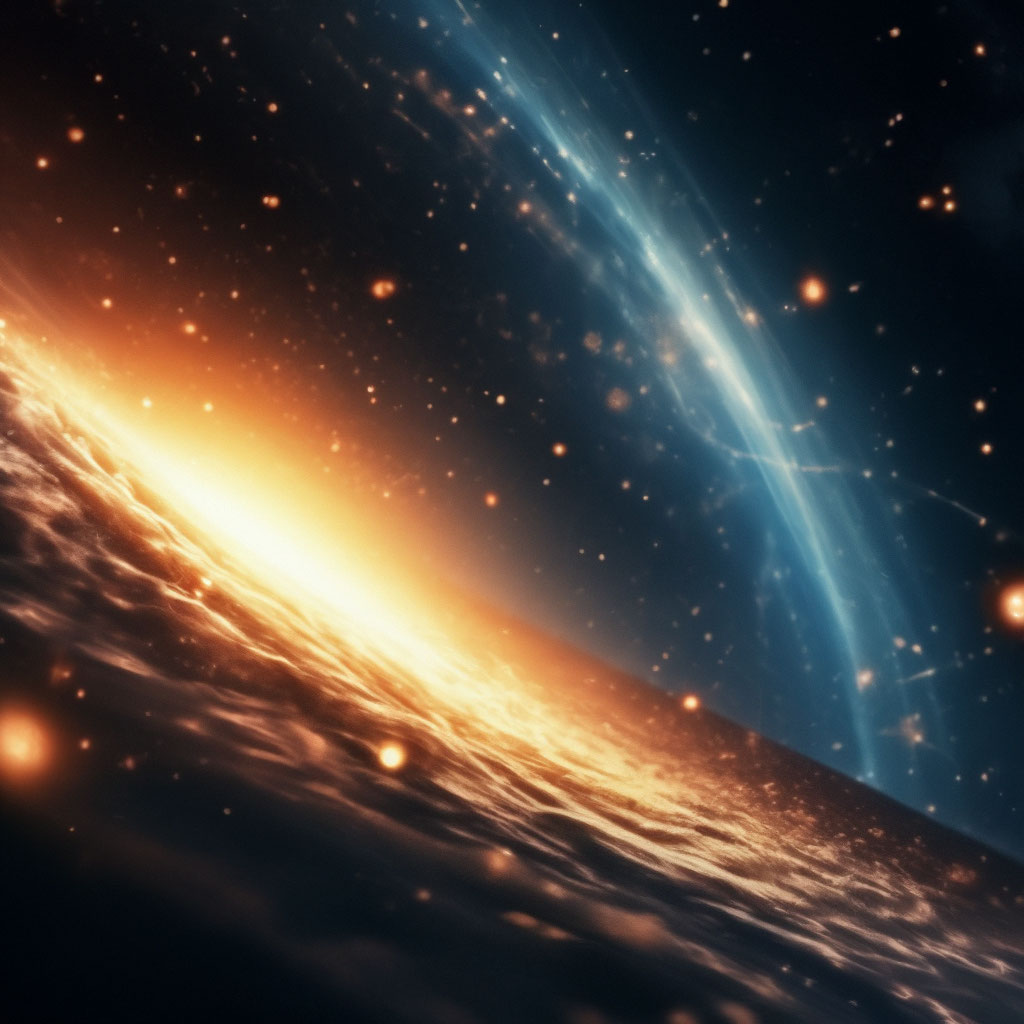 "The cycle of the universe in outer space" — image created in Shedevrum