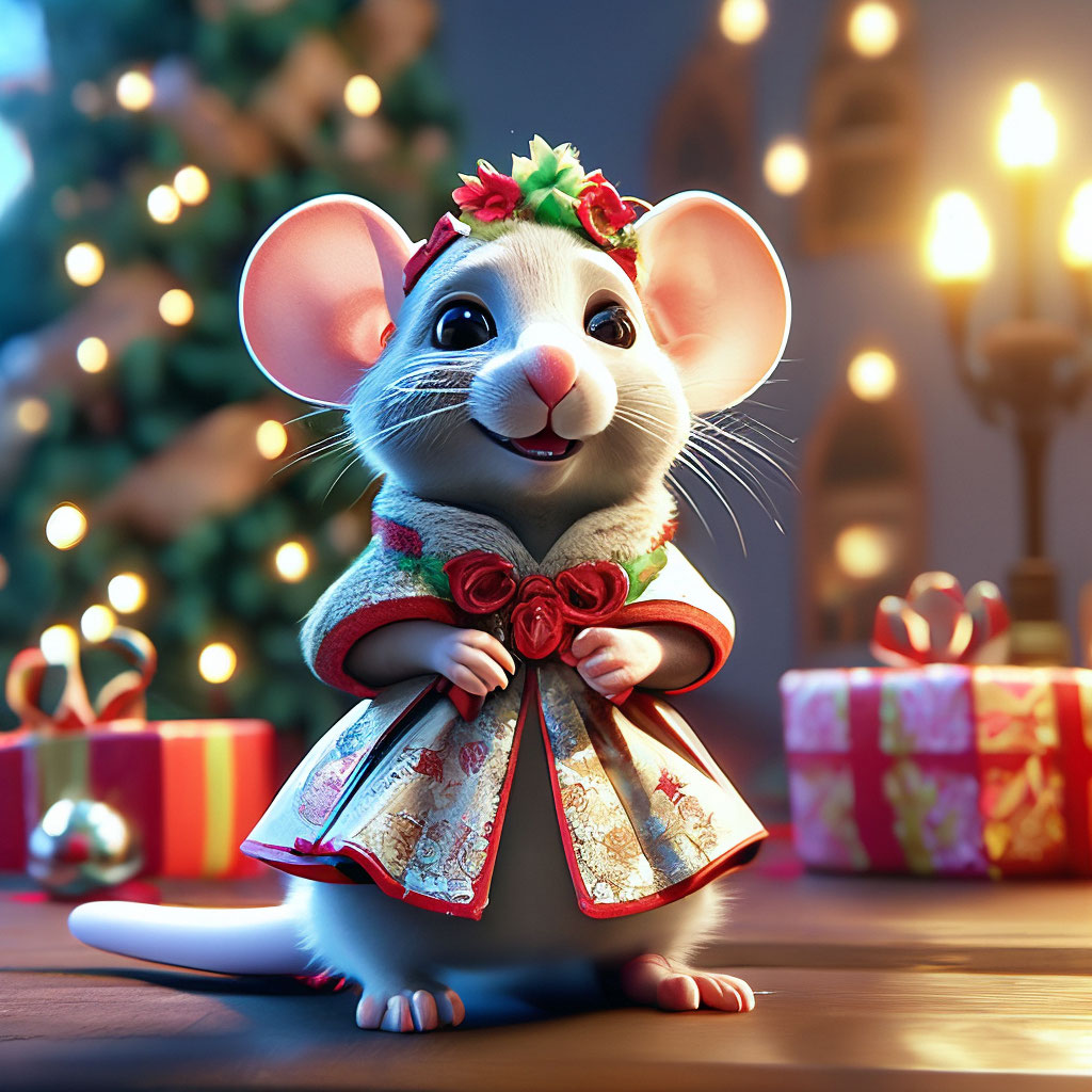 "Happy New Year to @Rozhkova_art!🎄 Cute princess baby rat with ...