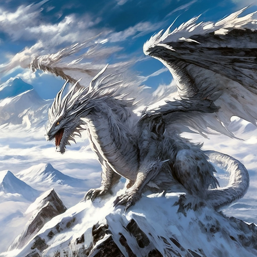 "Dragons bird's-eye view from afar, dragon with wings sitting on Mount ...