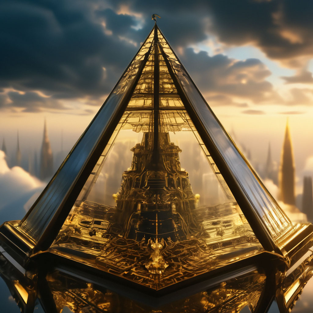 "Above the sky above the clouds... hyperrealism, cyberpunk ...