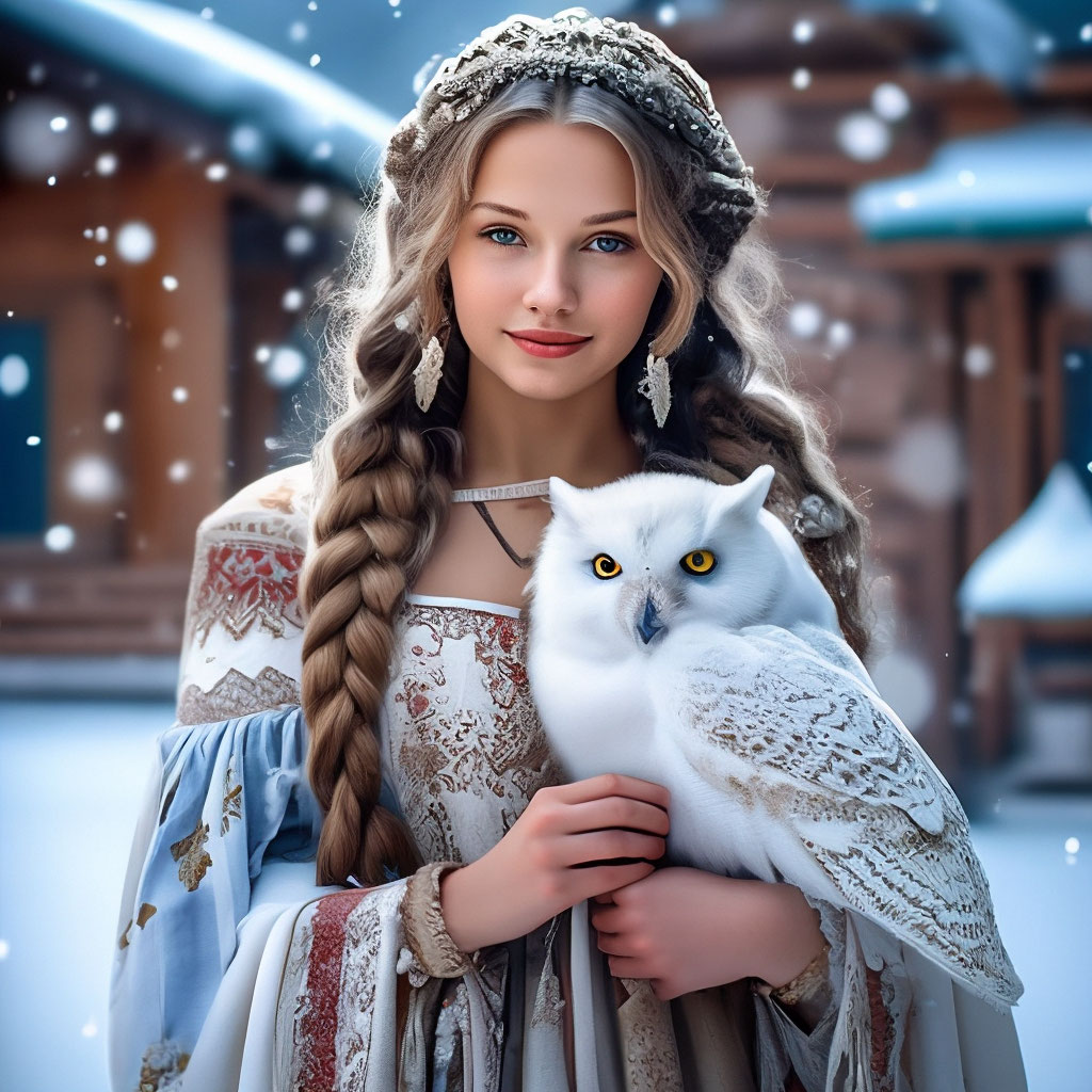 "Russia, Russian version. The girl of Slavic appearance is realistic ...