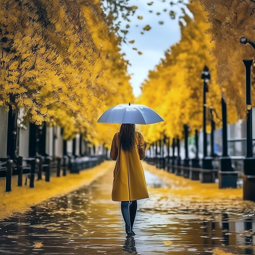 "Autumn burst in with crazy winds, torrential rains Cold days ...