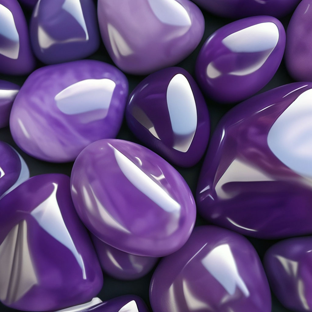 "Texture of smooth amethyst stones of different shades, realistic, high ...