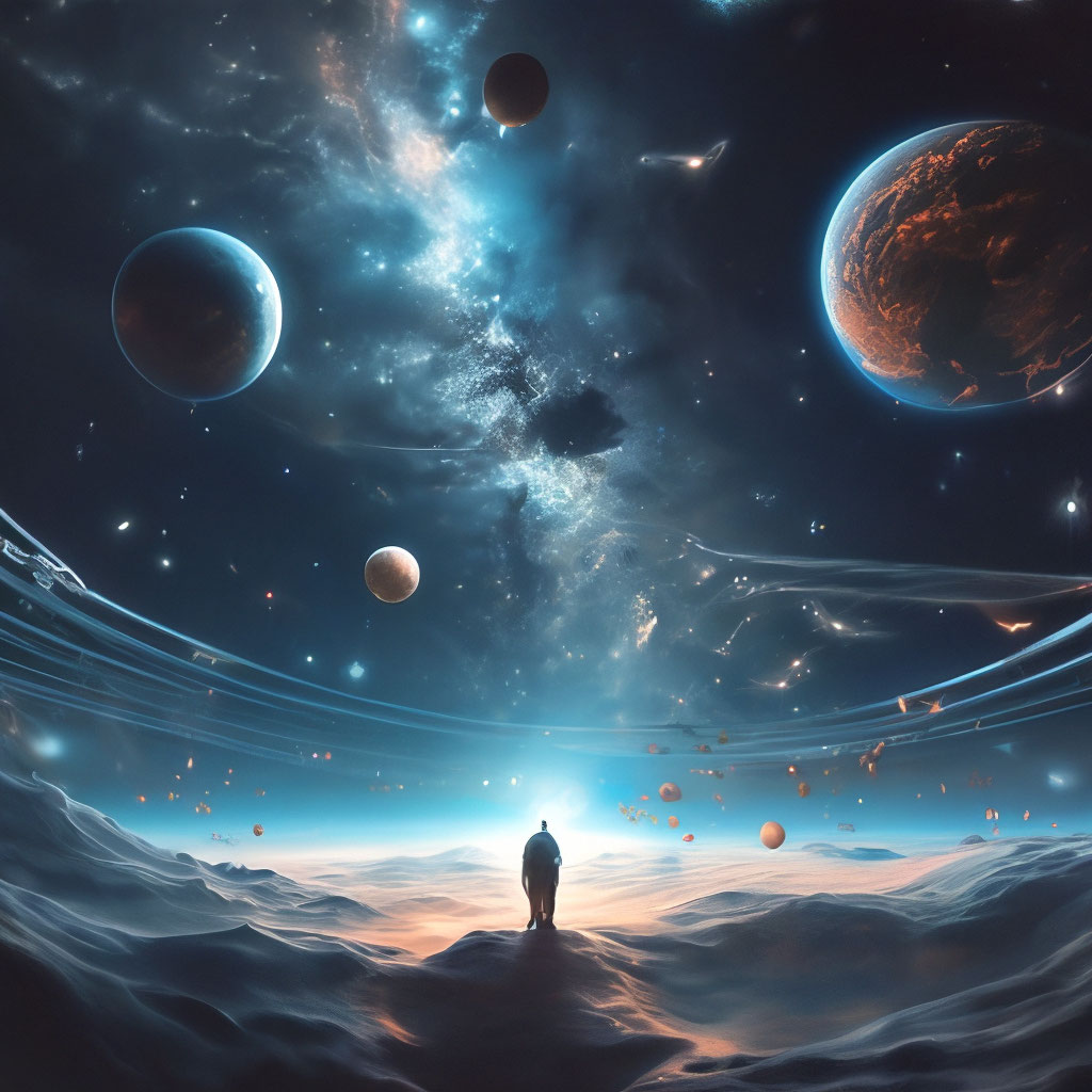 "Space, life, emptiness" — image created in Shedevrum