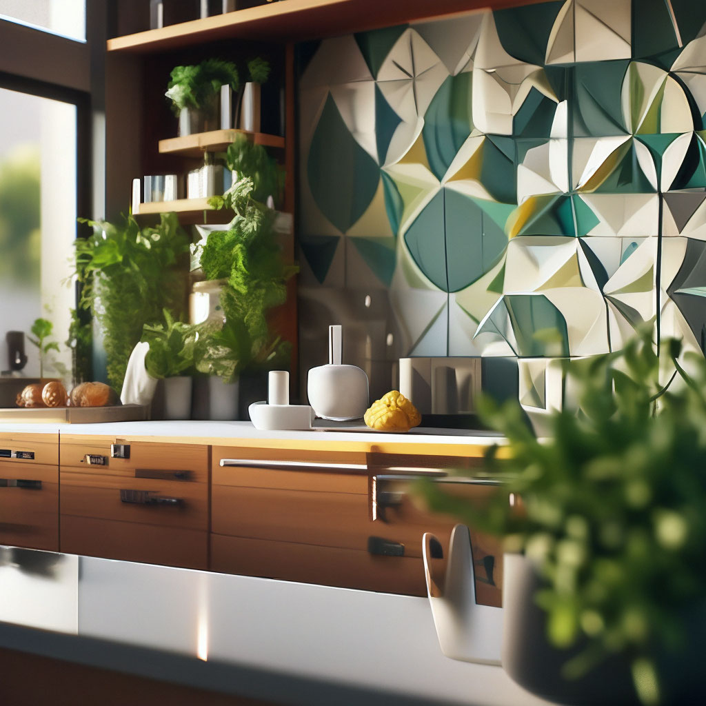 "Apartment, kitchen, design: fractal, botany, geometry, poster ...