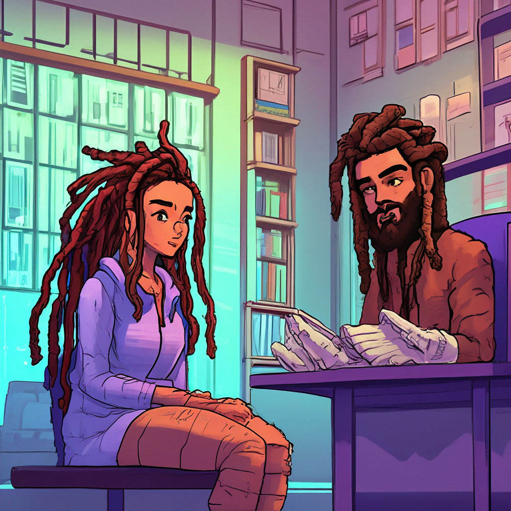 "A comic about how a girl with dreadlocks in depression went to a ...