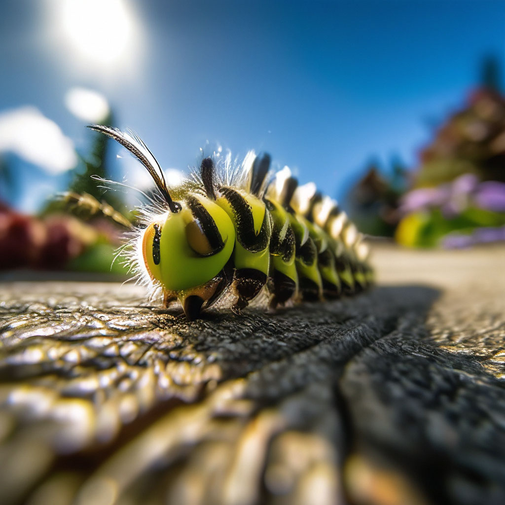 "Caterpillar lonomy" — image created in Shedevrum