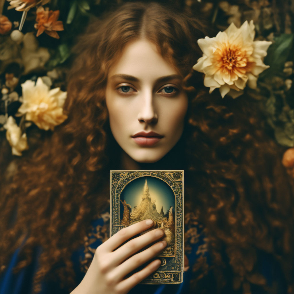 "Moderation Tarot card" — image created in Shedevrum