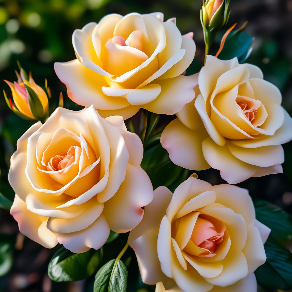 "Gorgeous rose bush Gloria Day" — image created in Shedevrum