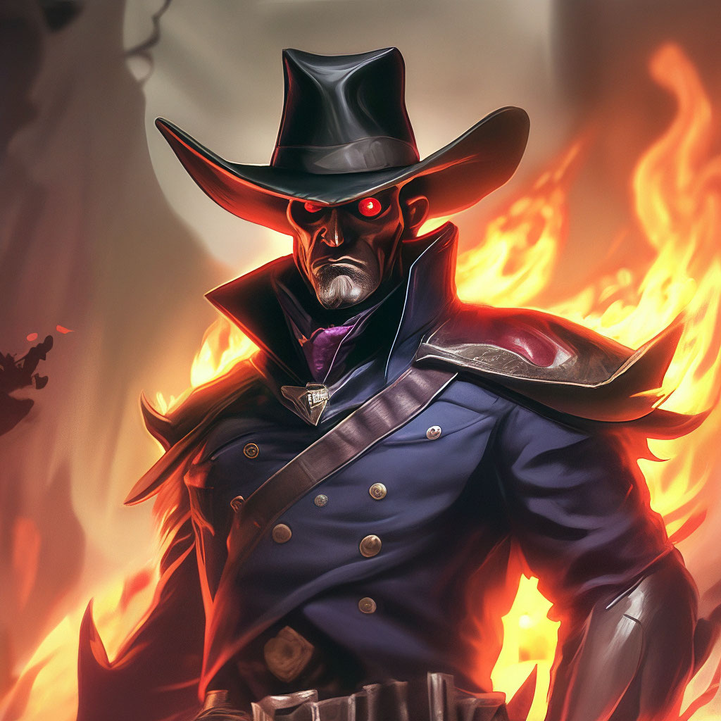 "The grim, flaming Sheriff who rose from the underworld" — image ...