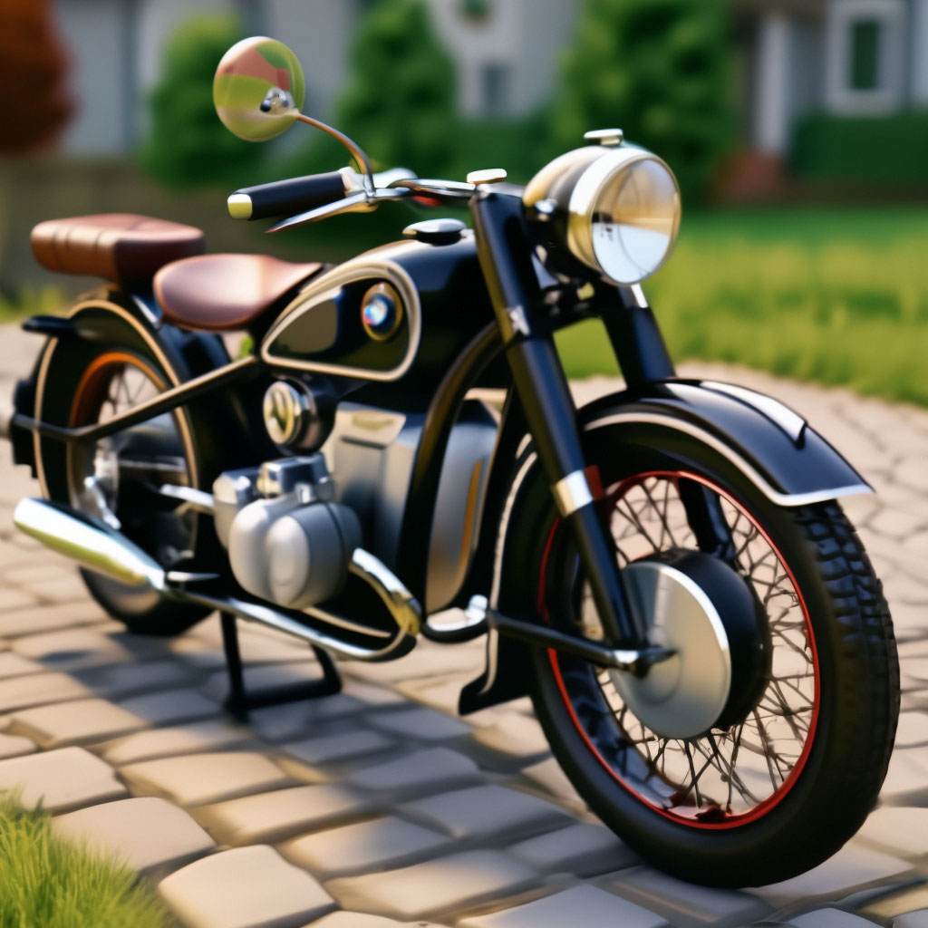 "Droneview! realistic plot, 3/4, 1950 BMW R51/2, candy paint!, rims ...