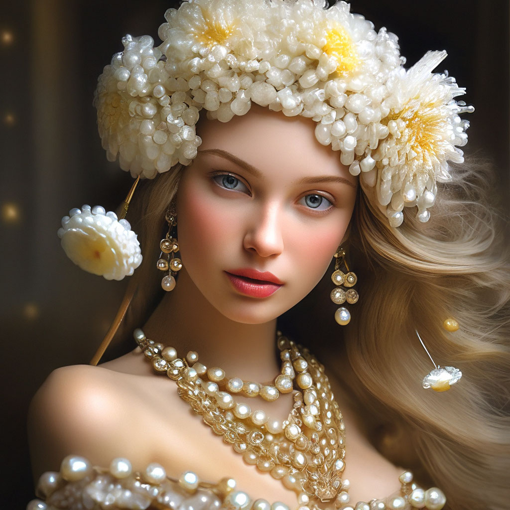 "@ lira art painting in the technique of beading in the style of Dutch ...