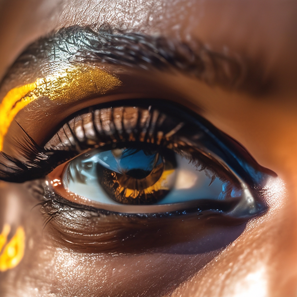 "Black faces,golden eyes, aesthetically pleasing, beautiful, realistic ...